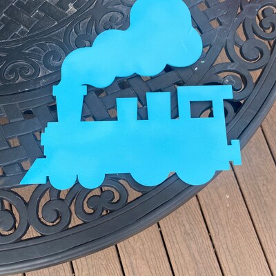 Train Engine Wood Cutout, Laser Cut Wooden Train Engine Shapes, Wood ...