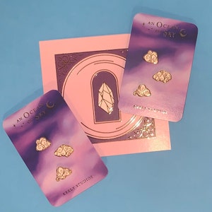 Gold Ocean of Sky Floating Islands Hard Enamel Mini Pin Set - Etsy