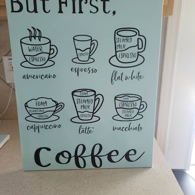 Coffee Menu SVG Coffee Bar Sign SVG Farmhouse Kitchen Dxf and More - Etsy