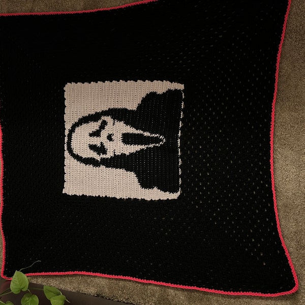 Scream Crochet Pillow Pattern Halloween Crochet Pattern Ghostface ...