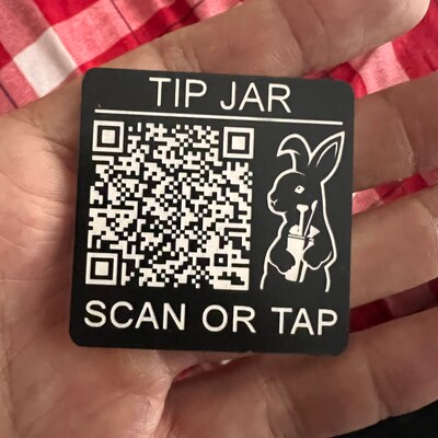 Custom QR Code Laser Engraved Discs 50mm Square Table Tags - Etsy