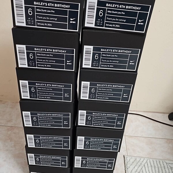 Shoe Box Label Template, Shoe Box Label SVG, Label Template for Shoe ...