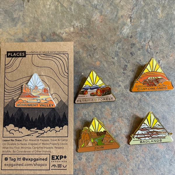 SECONDS SALE National Park Enamel Pins | National Park Lapel Pin ...
