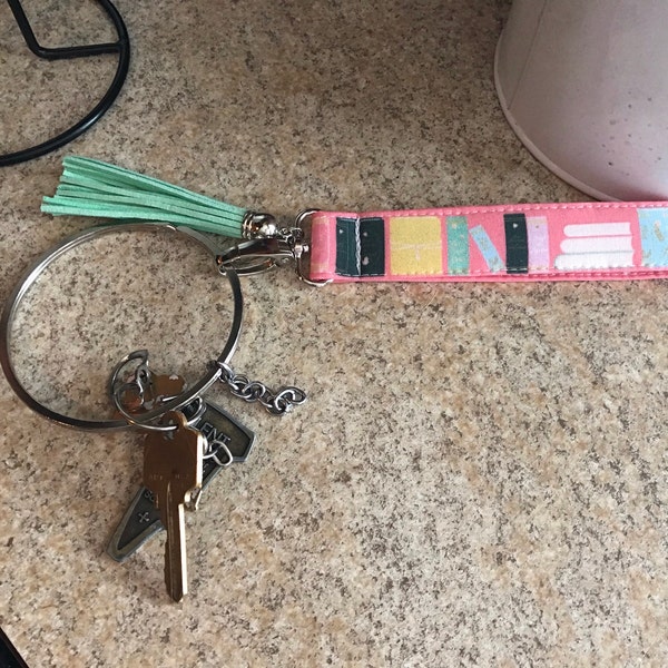 Wristlet Keychain for Librarian Lanyard for Keys | Librarian Gifts for ...