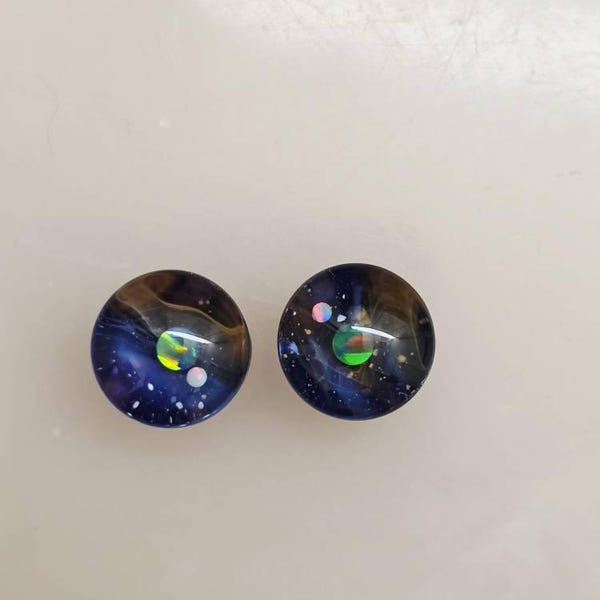 Spacey Nebula Glass Plugs, 1 Pair, Double Flare - Etsy