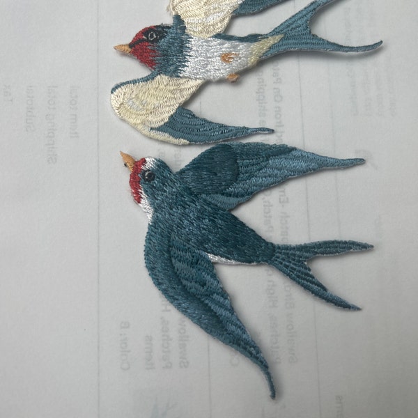 Swallow Bird, Lover Patch -embroidered Iron on Patch,cool Patches, High Quality Patch,gift Idea ...