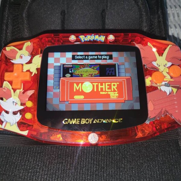 N64 FUNTASTIC THEMED Smoke Black Custom Gameboy Advance Mod W/ Backlit ...