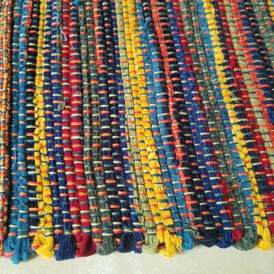 Rag Rug Traditional Craft Contemporary Design Always Recycled - Etsy