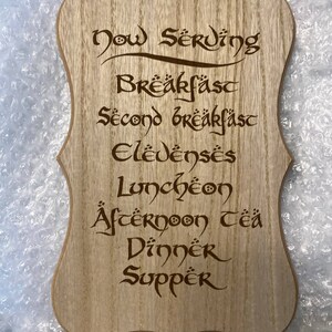 Scratch and Dent Sale Hobbit Daily Meals Engraved Plaque/sign. Very ...