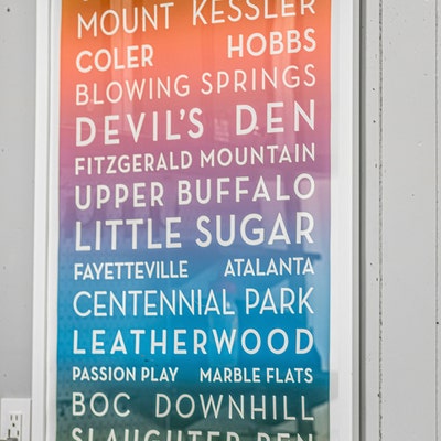 Slaughter Pen Mountain Bike Trail System Map Poster Bentonville ...