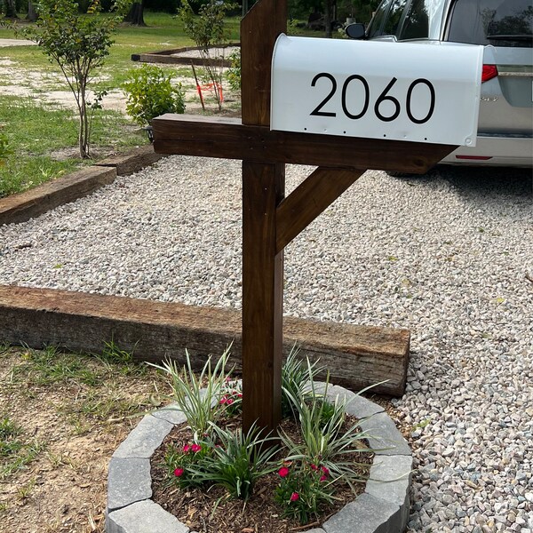 Custom Mailbox Numbers, Modern Mailbox Decals, Large Mailbox Stickers ...