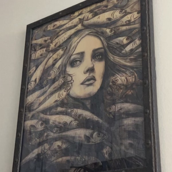 Industrial Rustic Steel Grommet Picture Frame Distressed 4x6 5x7 8x10 ...