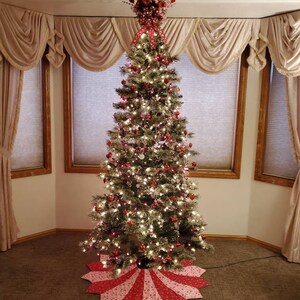 Christmas Tree Skirt 42 Inch Diameter Candy Quilted Green | Etsy