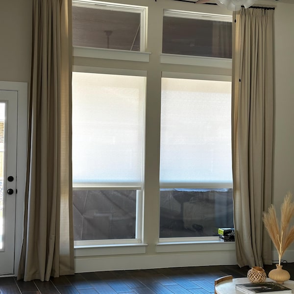 Custom Bohemian Fishnet Linen Sheer Curtain, 6 Color Options, Rod ...