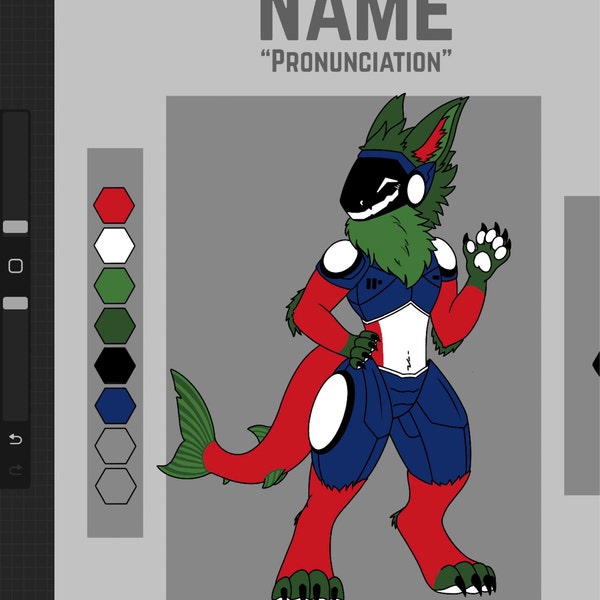 Protogen Reference Sheet Base - Etsy UK