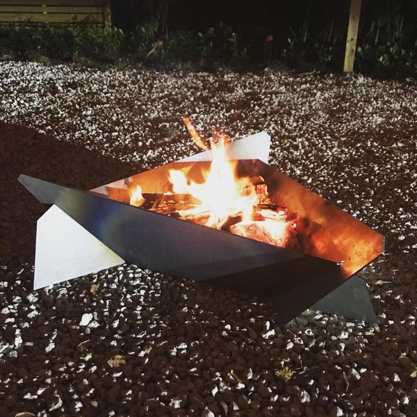 Large Hot Rolled Steel Fire Pit - Etsy