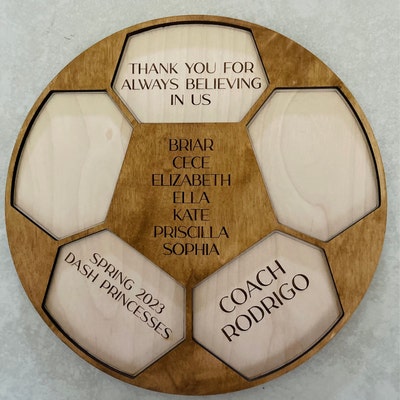 Personalized Soccer Team Coach's Plaque, Thanks for A Great Season ...