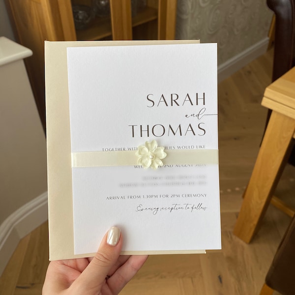 Wedding Invitation With Guest Name Space - Etsy UK