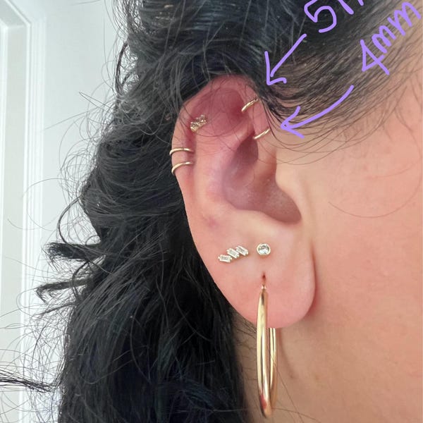 1.5mm Super TINY DISC Threadless Stainless Steel Piercing Tragus ...