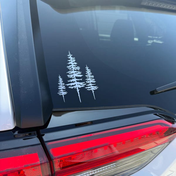 Fir Trees Vinyl Decal - Vinyl Sticker, Car Window Decal, Yeti Cup Decal ...