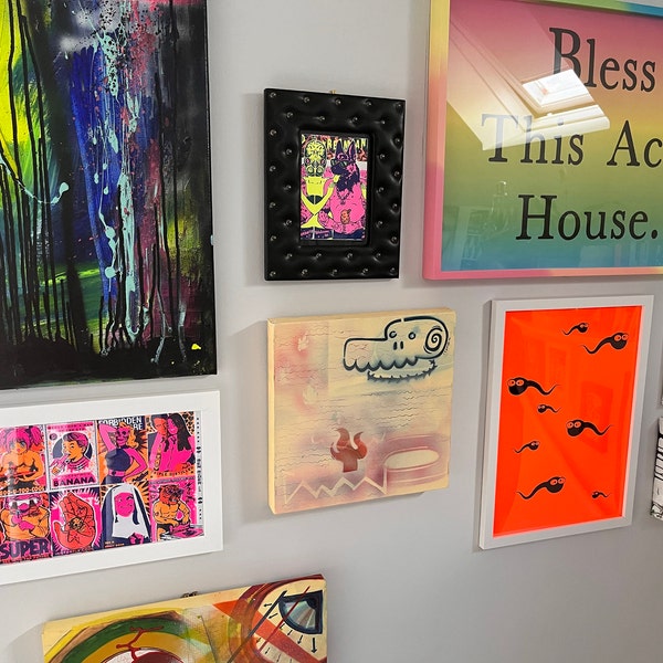 Fantastic & Astounding Gold Leaf, One of a Kind, Screenprint, Hand Made ...