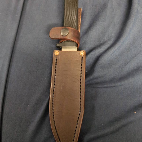 Hand Made Ka-bar Big Brother Sheath, Wrap-around Handle Closure - Etsy