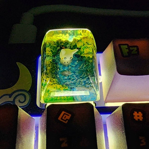 Galaxy Pentagon Keycap, Artisan Keycap, Universe Keycap, Keycap for MX ...