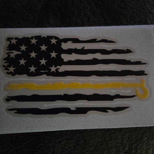 Thin Yellow Line Tow Hook Flag,dispatcher Flag,911 Flag,yellow Line ...