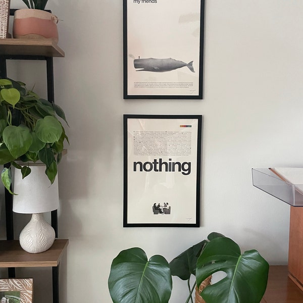 SEINFELD Inspired Poster, Nothing, Art Print - Minimalist, Helvetica ...