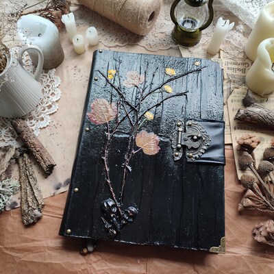 Gothic Diary Grimoire Custom Sketchbookbook of Shadows Spell - Etsy