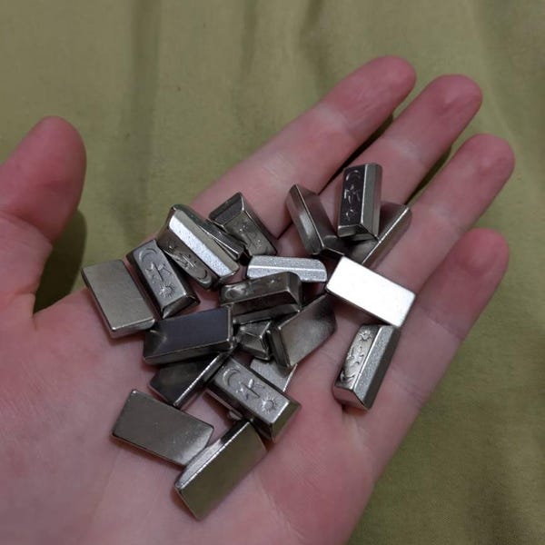 20 Platinum Ingots, Dnd Metal Game Coins, TTRPG Accessories, Dungeons ...