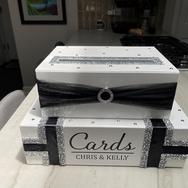 Wedding Card Box Decal, Personalized Card Holder Decor - Etsy