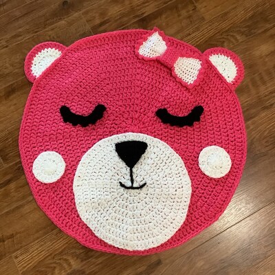 Crochet Rug PATTERN Crochet Bear Rug Nursery Rug Pattern Little Bears ...