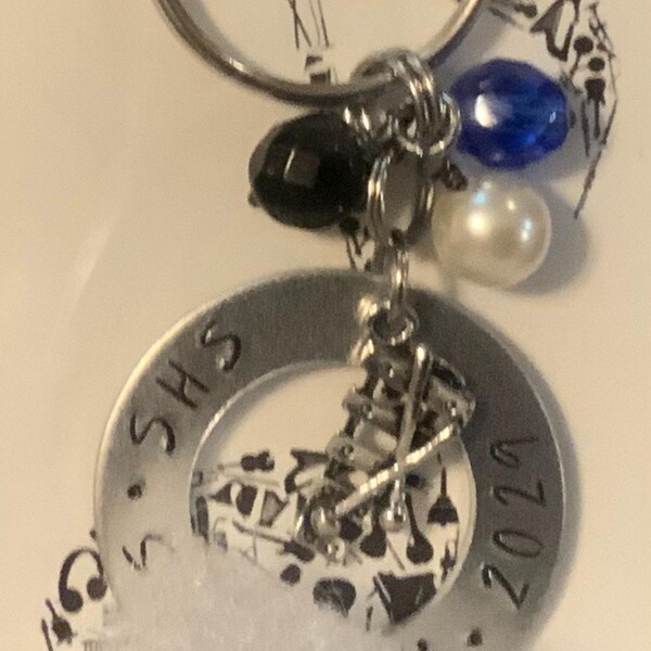 Personalized Marching Band Color Guard Senior Charm Keychain Gift, Band ...