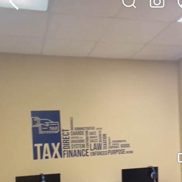 Tax Wall Decor Office Wall Decal Finance Idea Teamwork Business Worker ...