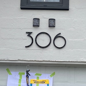 12 Inch Large Modern House Numbers Architectural Home Address Sign Art ...