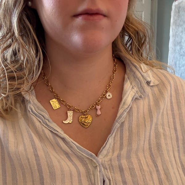 Build Your Own Custom Charm Necklace, Gold Charm Necklace, Customizable ...