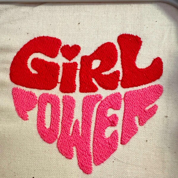 Girl Power Embroidery, Girl Embroidery Design, Machine Embroidery ...
