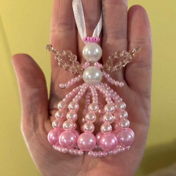 Beaded Angel Tutorial DIY, How to Make Small Beaded Angel, English ...
