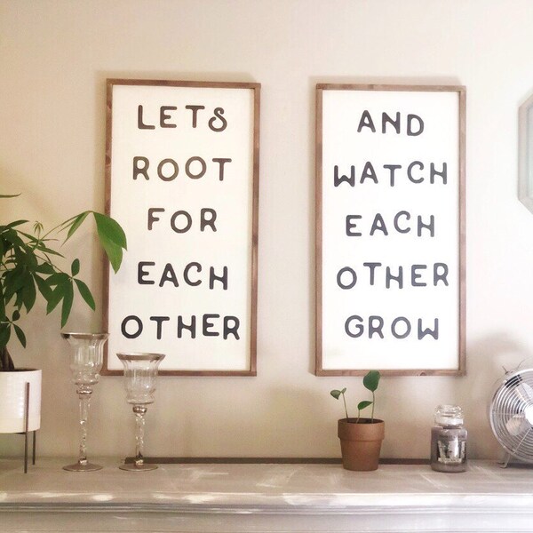 Home Decor / Wall Hanging / Signs / Large Wall Art / Lets Root for ...