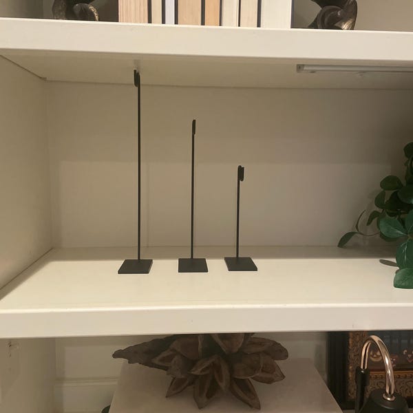 Black Tabletop Metal Display Stands (3 Pack) Small, Medium, Large (FREE ...