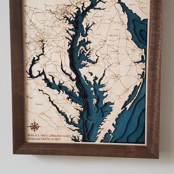 Custom Coastal 3D Wood Map, Custom Beach House Map, Choose Your Custom ...