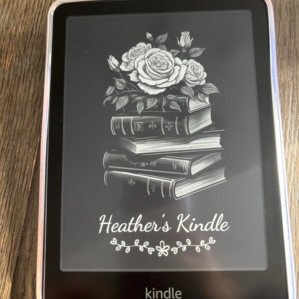 YOUR NAME Personalized Kindle Lock Screen, Wallpaper for Kindle ...