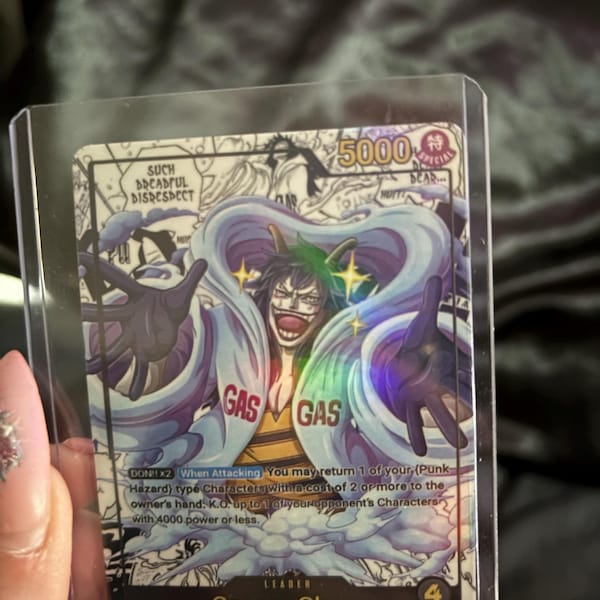 Custom Leader Waifu Pink- OPTCG - Blue Purple - Holographic Handmade ...