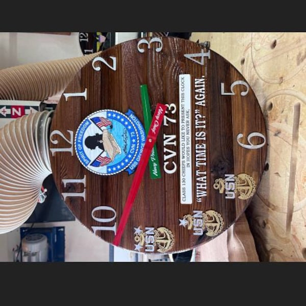 Navy Chief Custom Clocks 2 Foot - 15" Diameter Made to Order Free ...