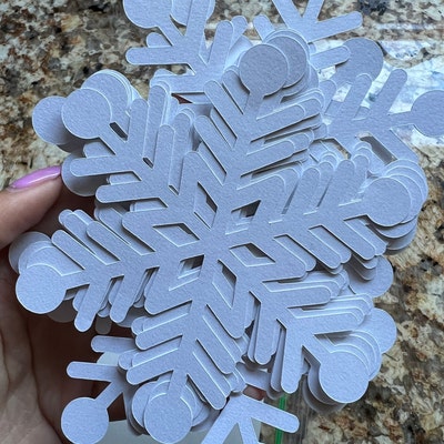 10 8 Snowflake Die Cuts Paper Craft Embellishments - Etsy