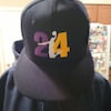 24 Number Player Silhouette New Adjustable Snapback Cap Hat - Etsy