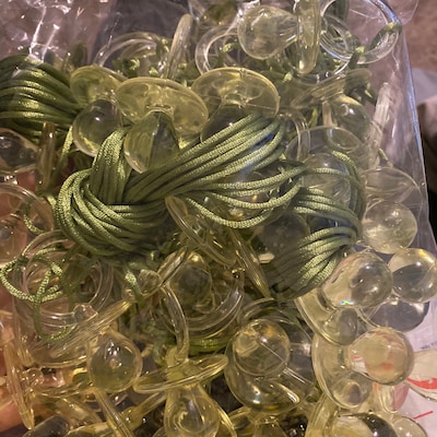 Baby Shower Decorations 12 Yellow Baby Shower Pacifiers With Sage Green ...