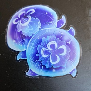 Moon Jellyfish Translucent Vinyl Stickers - Etsy