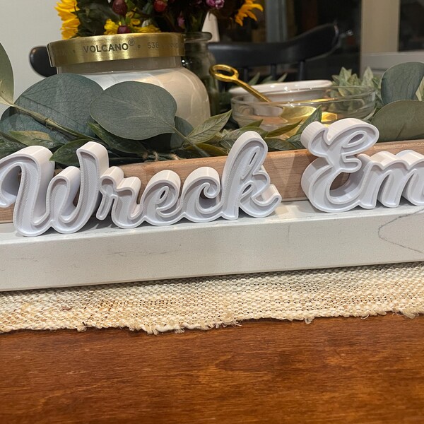 Texas A&M Gig Em Block Letter Shelf Decor | 3D Printed - Etsy
